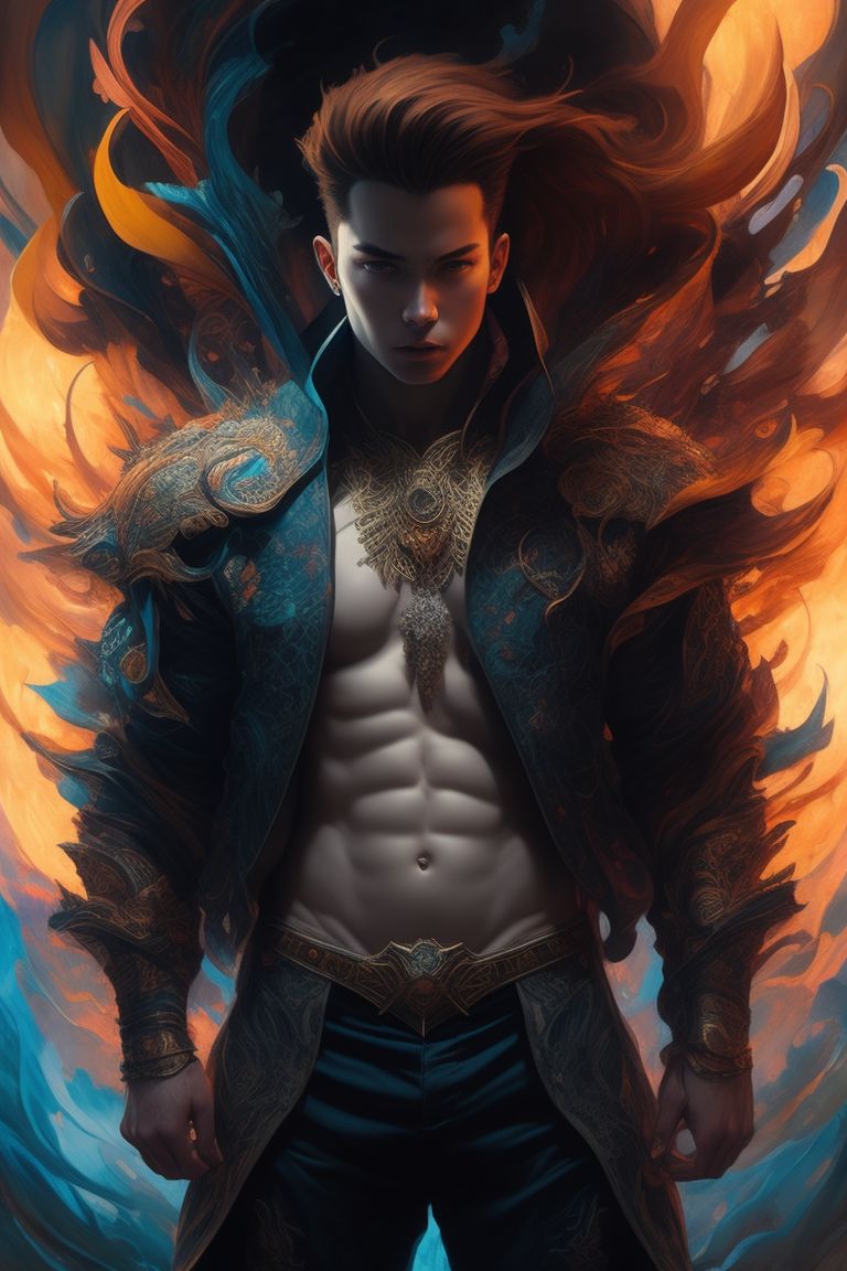 kiber203: Dynamic Award-winning photo of a boy conjuring a fireball ...