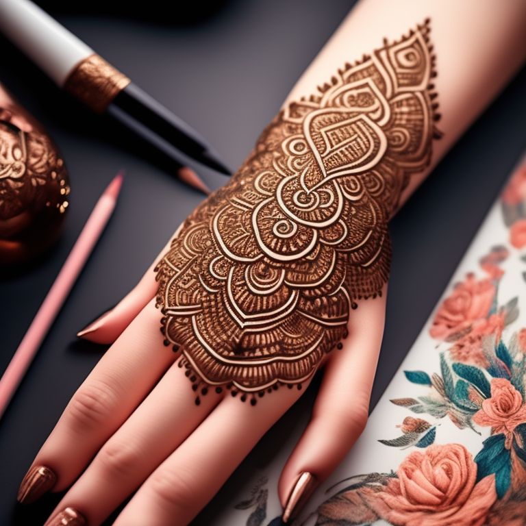 Arabic Mehendi Designs On Paper