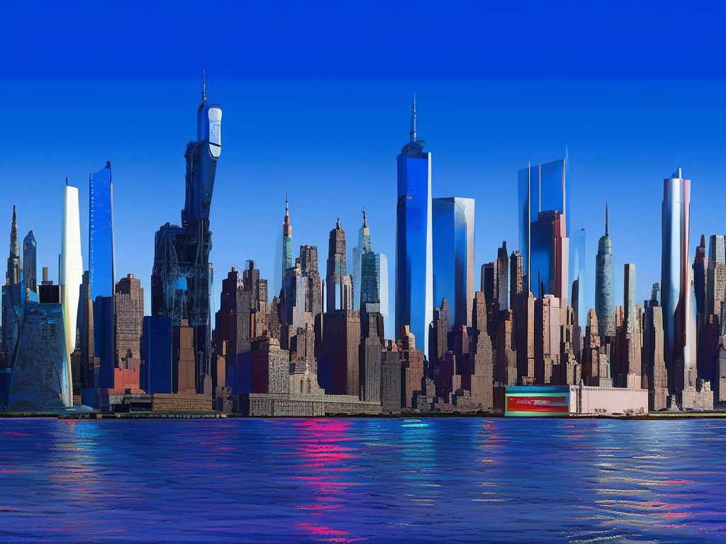 Futuristic City Skyline Day
