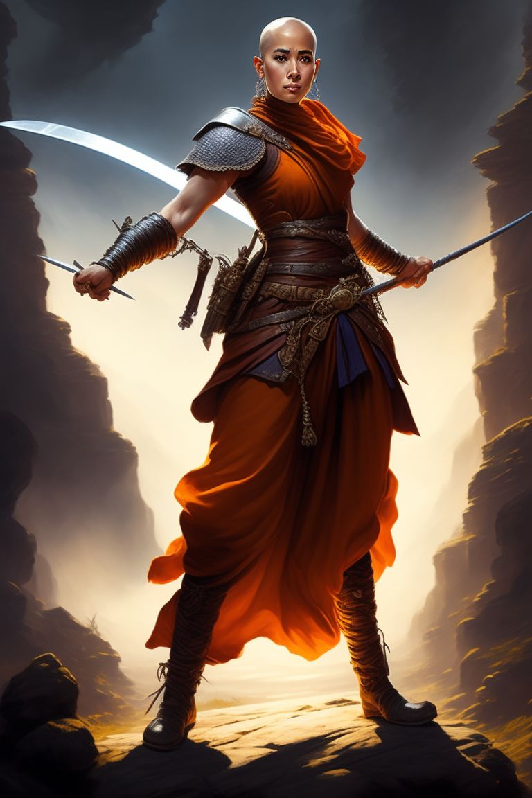 Female Monk Art
