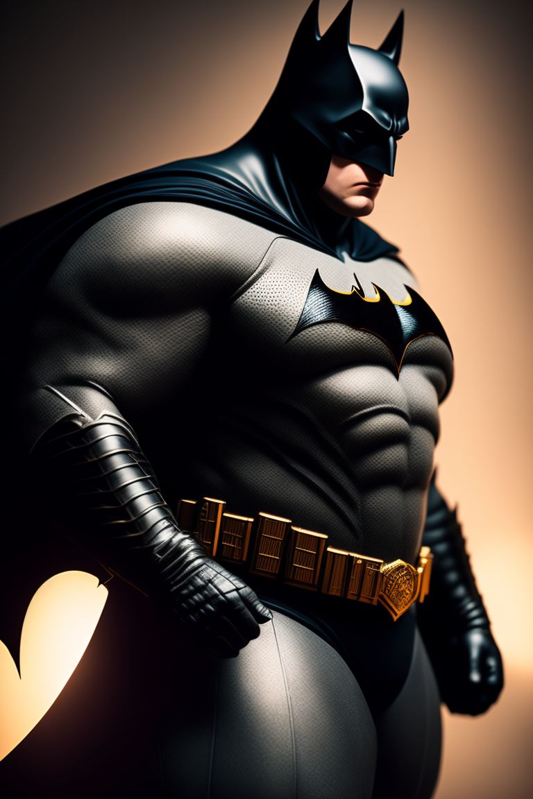 putrid-heron505: fat batman, with intricate details and sharp focus ...