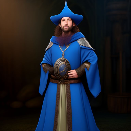 babyish-wolf504: ugly 30 year old nerd in blue wizard robes. Medieval ...