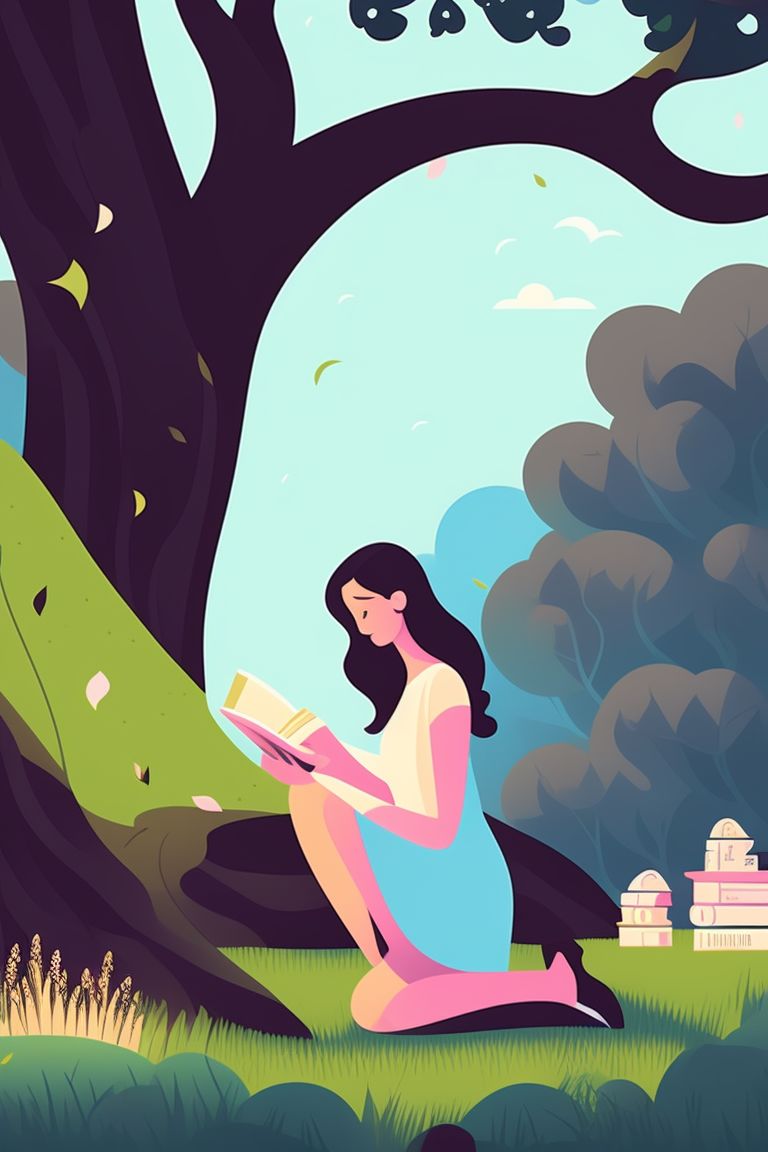 homely-mink532: A simple minimalist black line art of a woman reading a ...