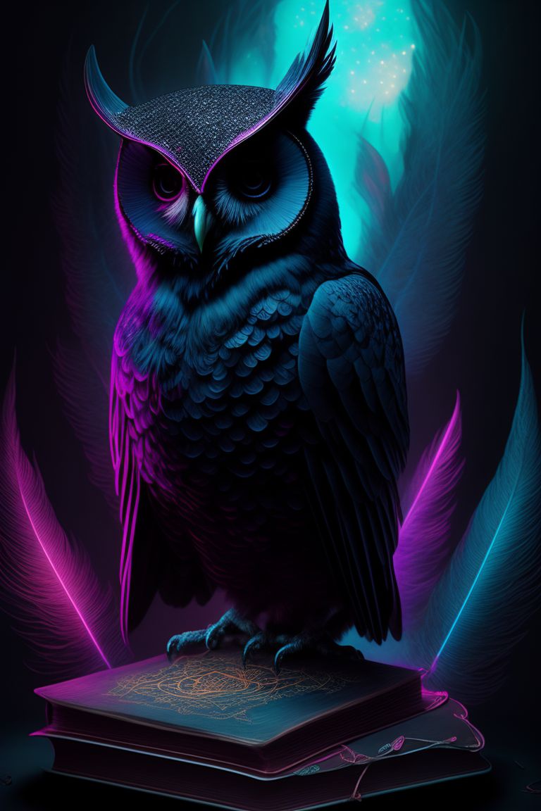 dead-manatee675: witchy owl stand on magical book of shadows, black ...