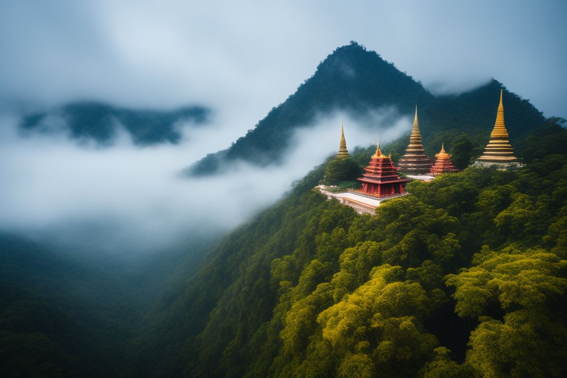 meek-heron360: Mystical: 2.3) The Thai temple sits atop a rugged ...