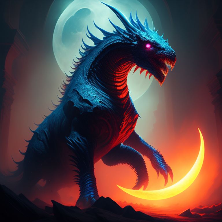 edible-crow416: dark fantasy, beast, one eyed, blue fire, single blue ...