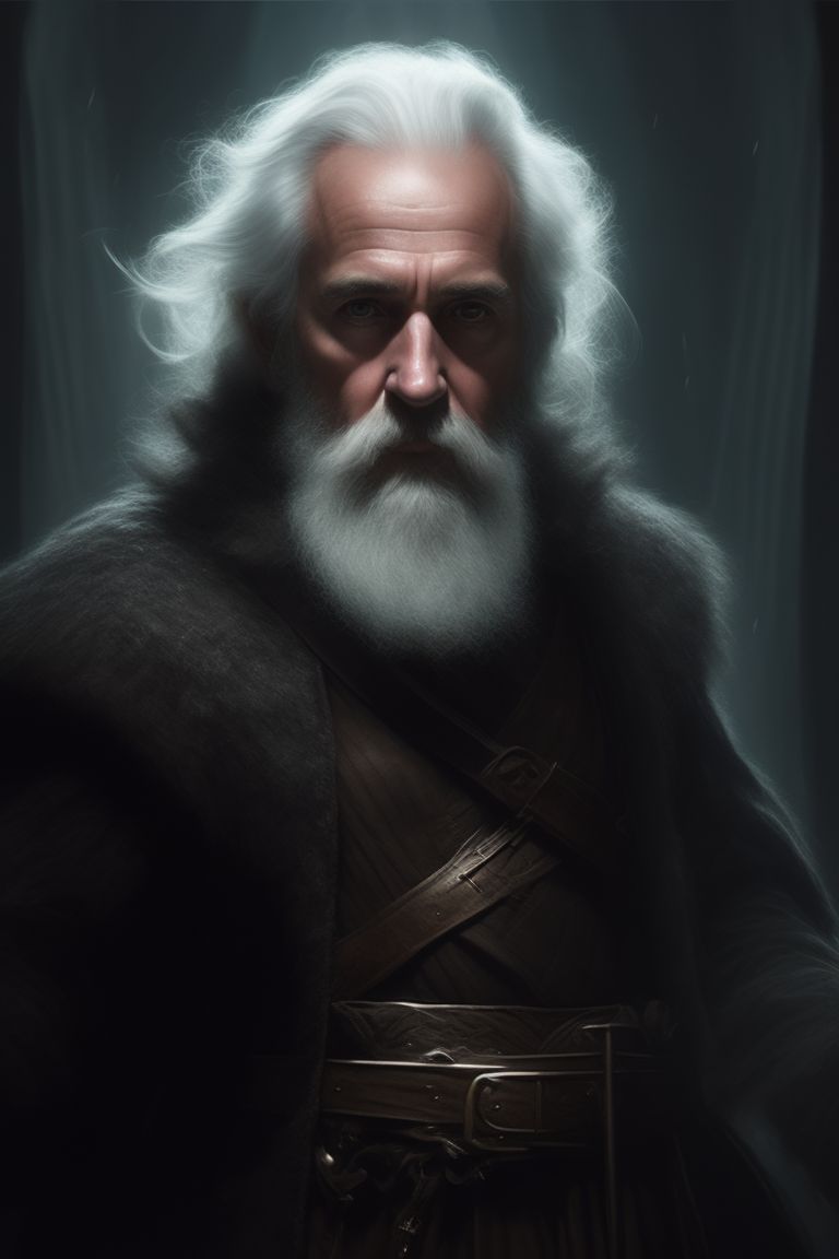 another-ibis457: a mage,casting a thunder spell, shaggy beard, pointed ...