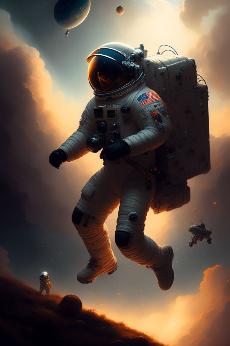 Astronaut Jumping From Space