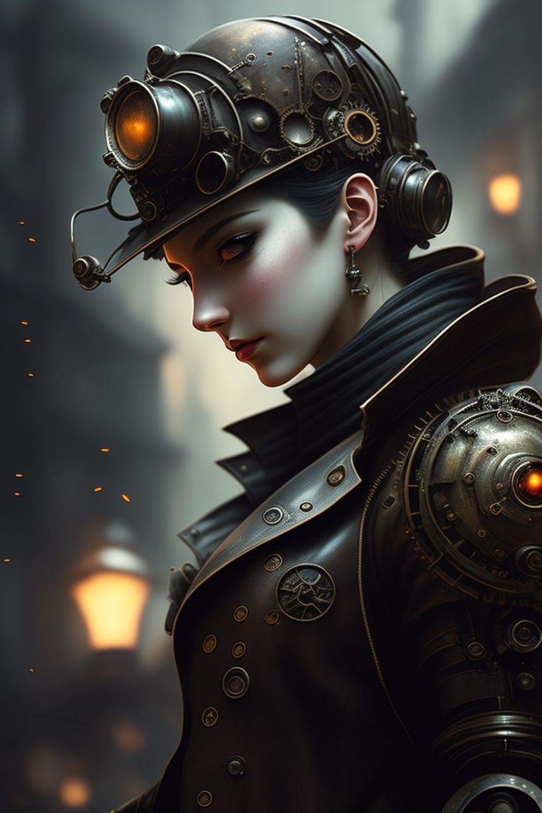 Steampunk Robot Face Paint