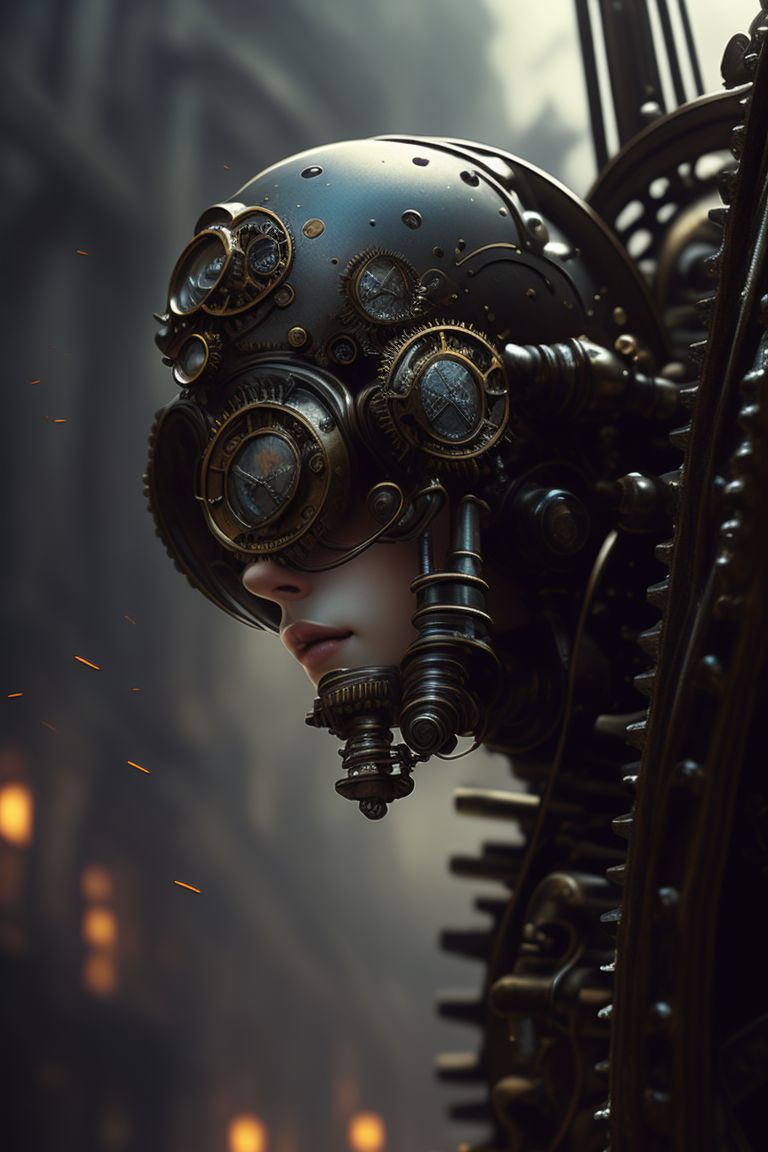 frilly-hawk344: steampunk robot blizzard, 3d model, unreal engine ...