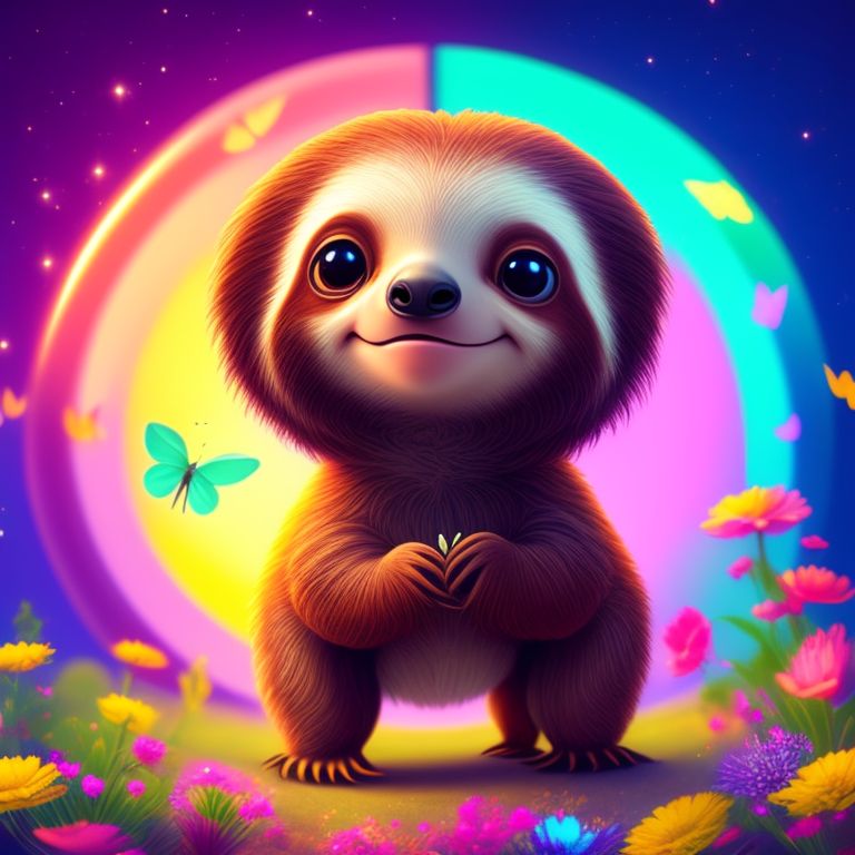 dense-jay130: A storybook of the cutest baby sloth, full body, lovely ...