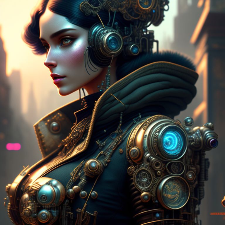 Steampunk Cyborg Female