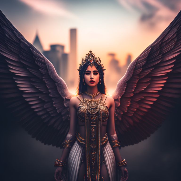 twin-pigeon924: goddess Elpis with wings in today's society with blur ...