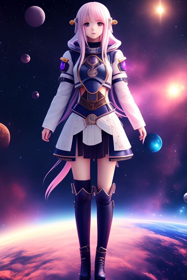 Anime Girl Wearing Fancy Dress