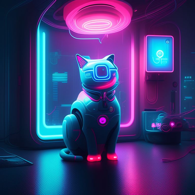 ample-gnu781: A smart AI cat like a robot,sense of future