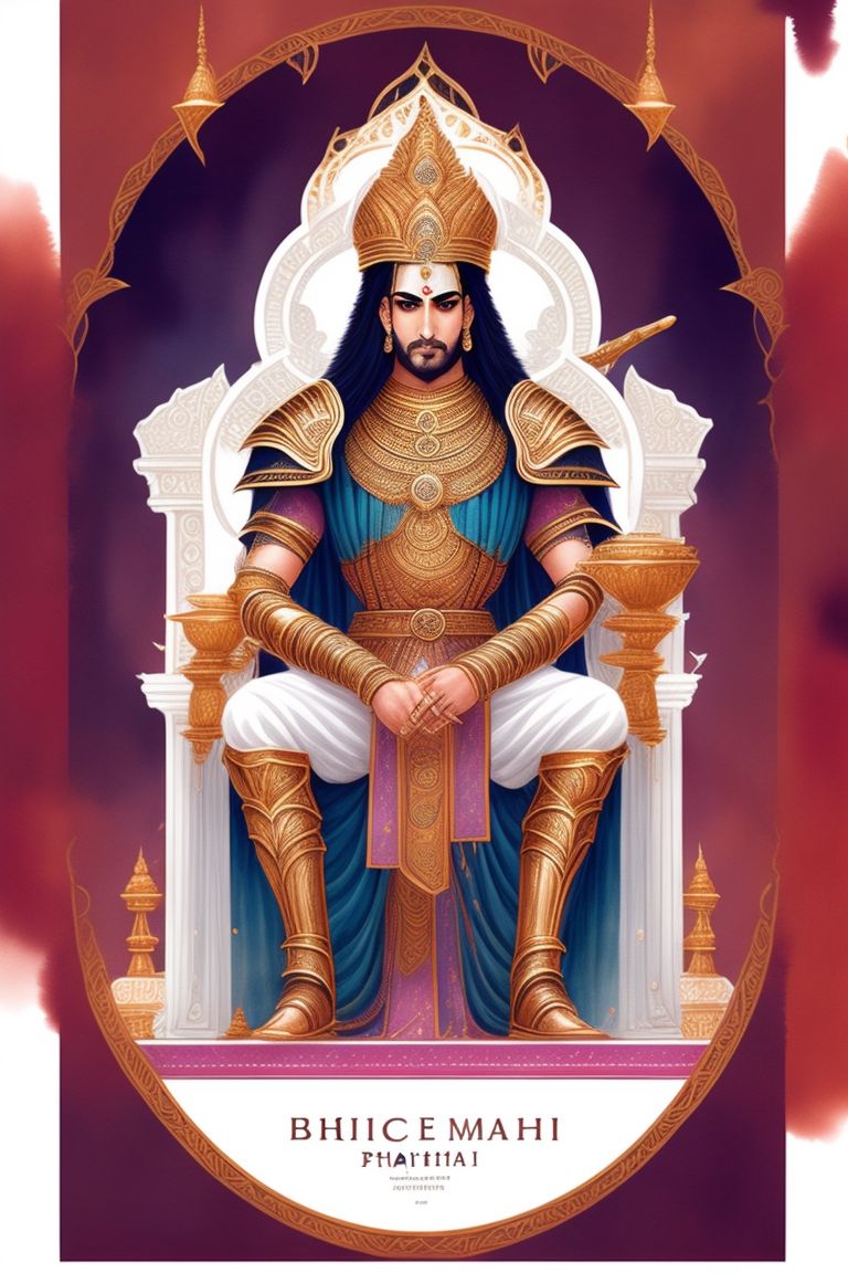 baggy-gnat532: Bhishma Pitamaha as Emperor sitting! on a throne ...