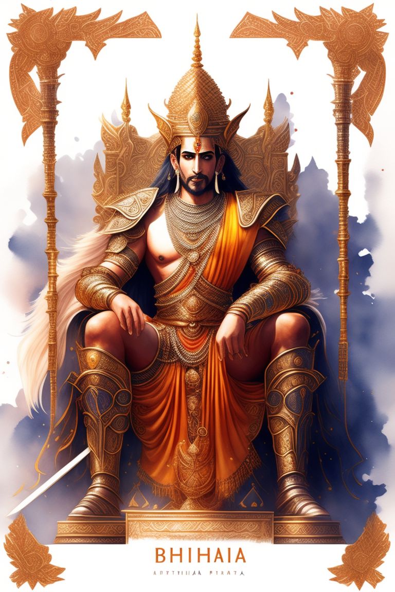 baggy-gnat532: Bhishma Pitamaha as Emperor sitting! on a throne ...