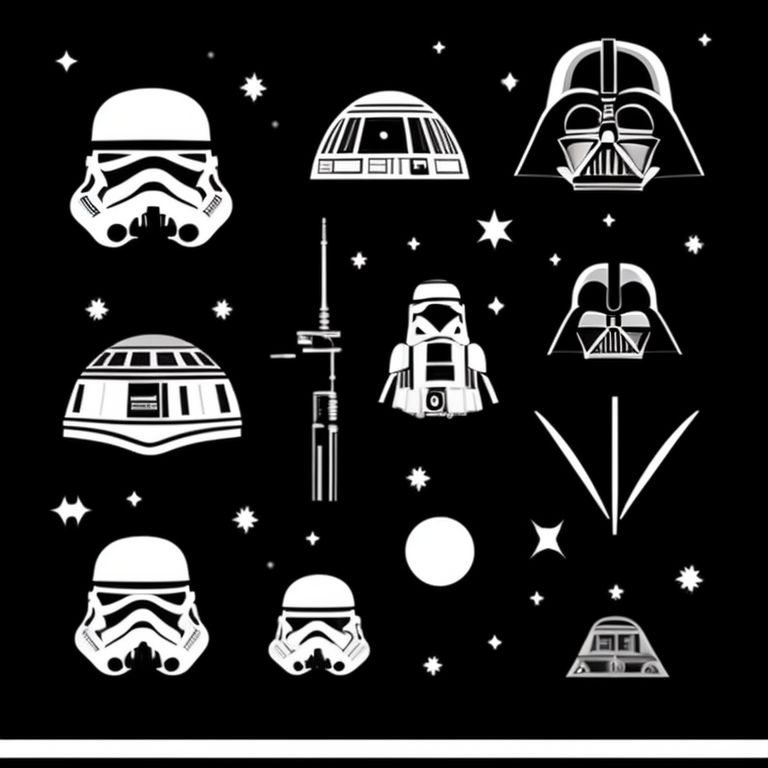 Star Wars Clipart Black And White