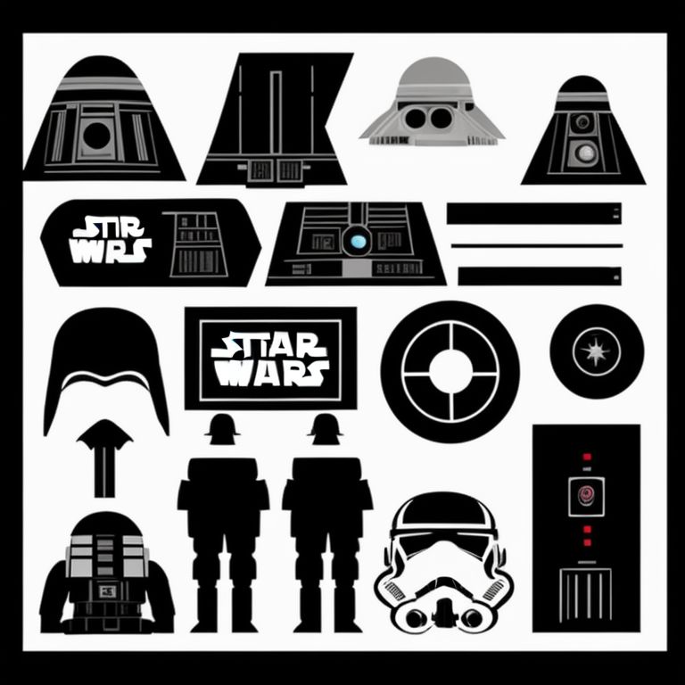 Star Wars Clip Art Black And White