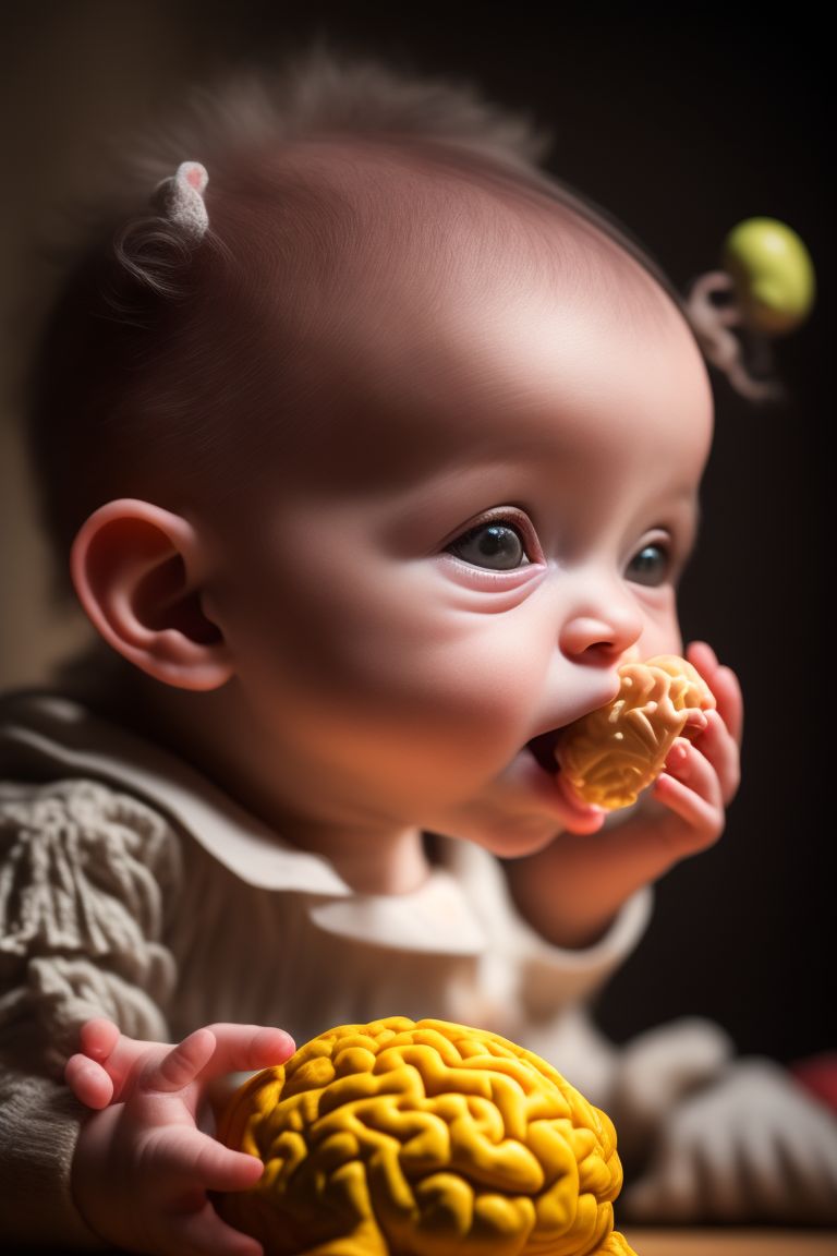 rough-dunlin906: Cute Goblin baby playing with a brain