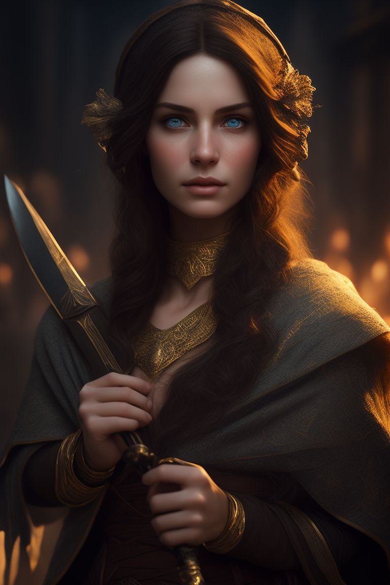 drafty-deer314: Portrait, 25 years old woman, Blue eyes, Brown hair ...