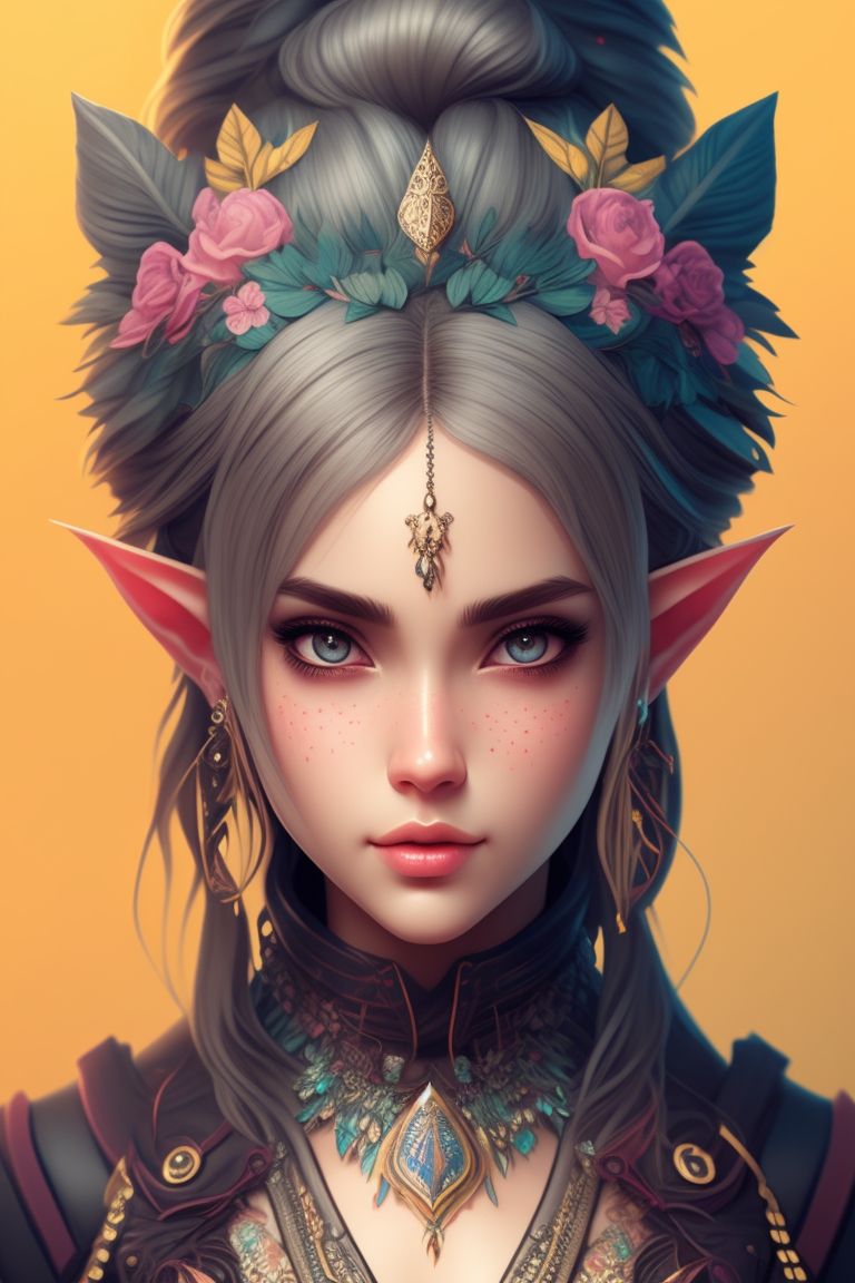 tamir79: Elf princess, Flat illustration, Illustration, Popular on ...