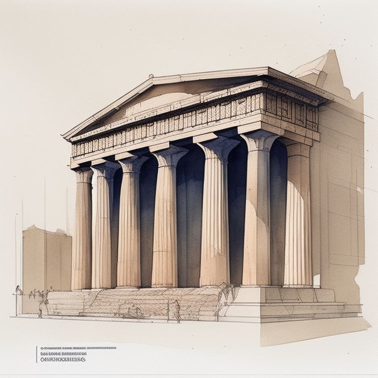 Ancient Greek Architecture Sketches