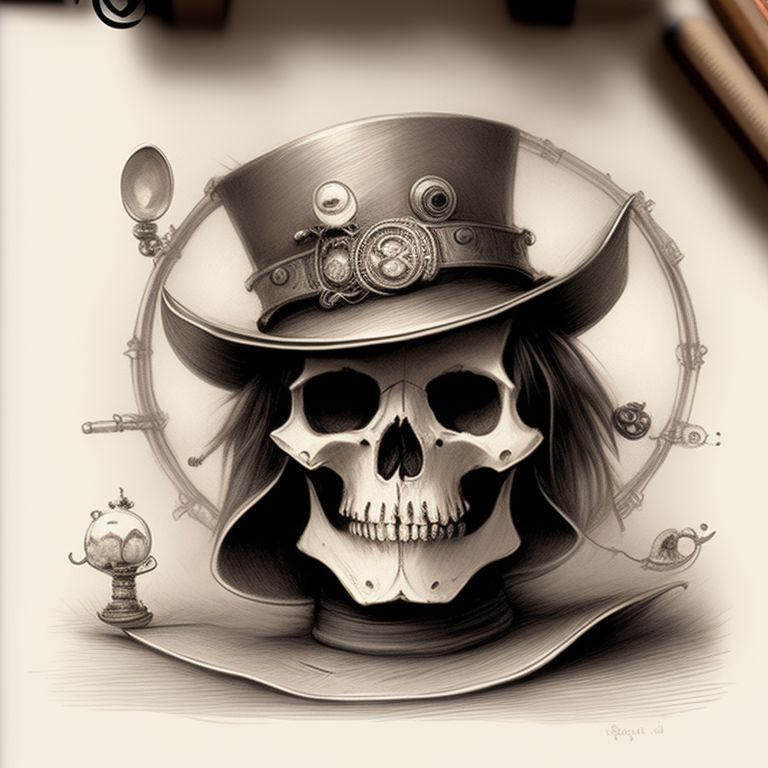 Cute Skull Drawings In Pencil