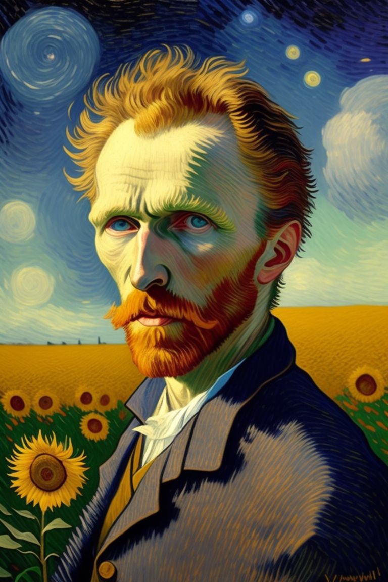 Self Portrait Van Gogh Style