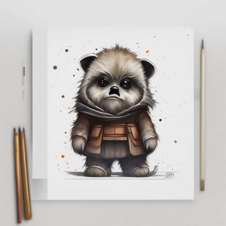 Baby Ewok Drawing
