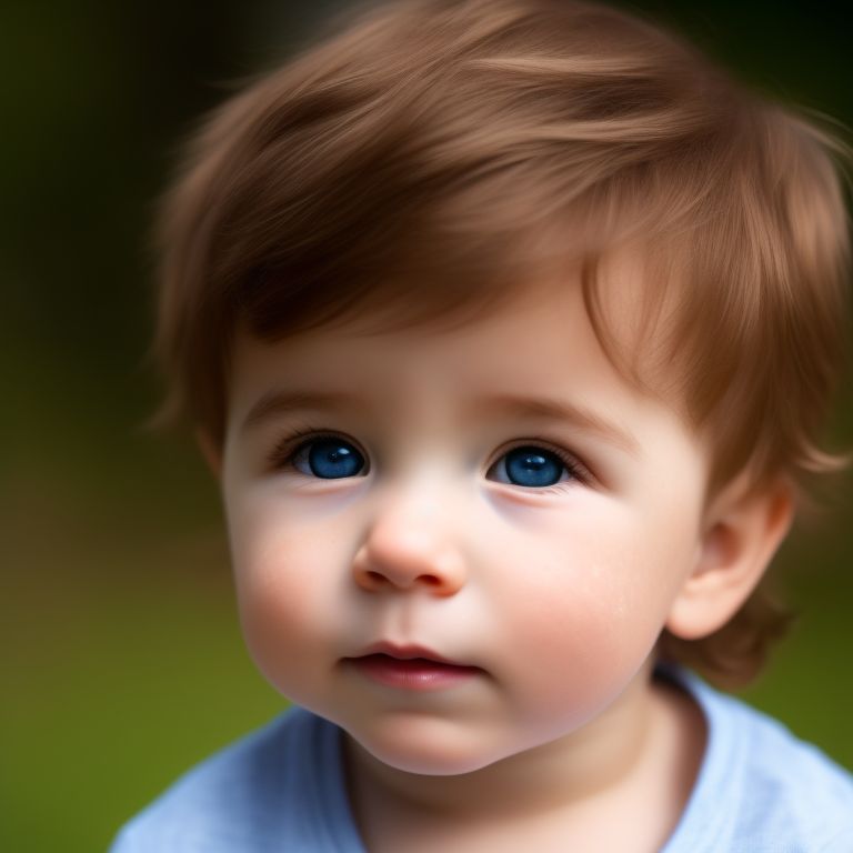 Cute Baby Boy With Brown Eyes And Brown Hair