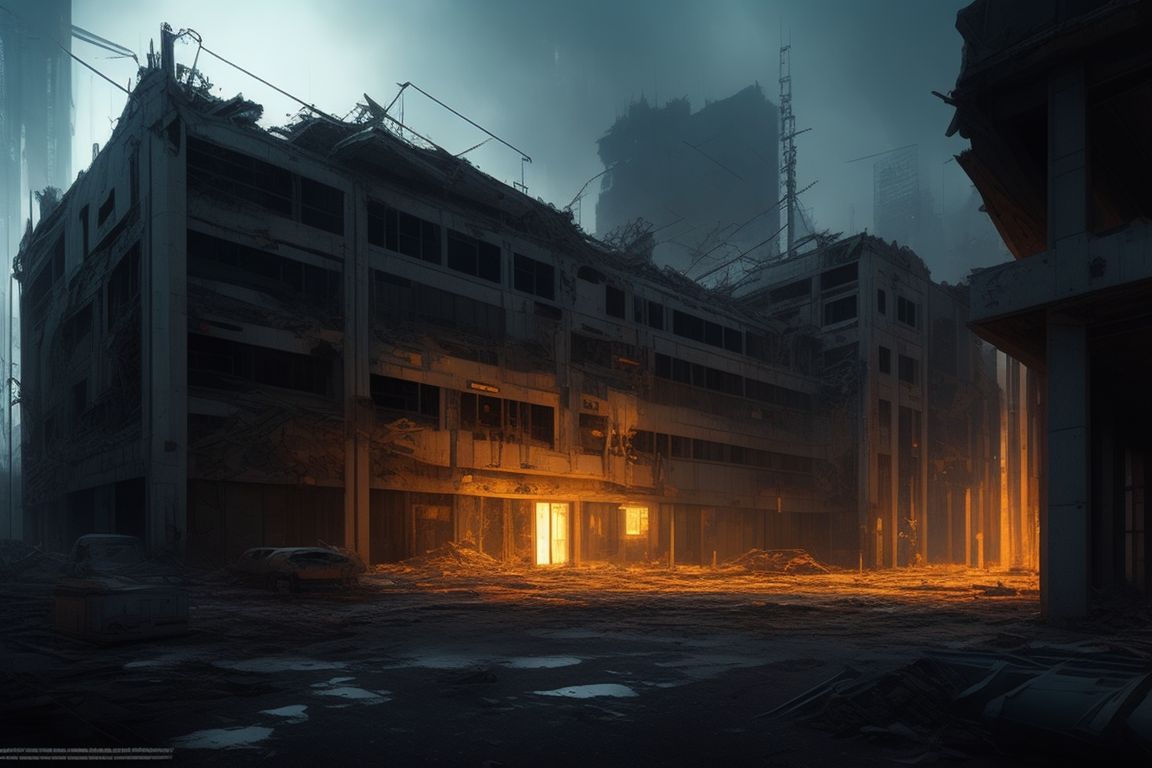 Abandoned Dark City Background