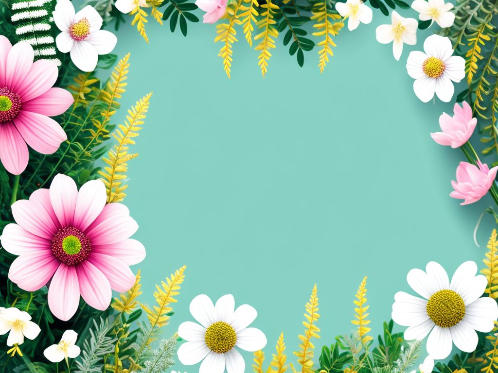 some-squid488: Summer Flora background,white background, surrounded by ...