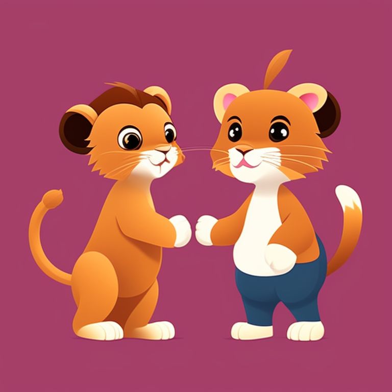 High Five Animals Cartoon