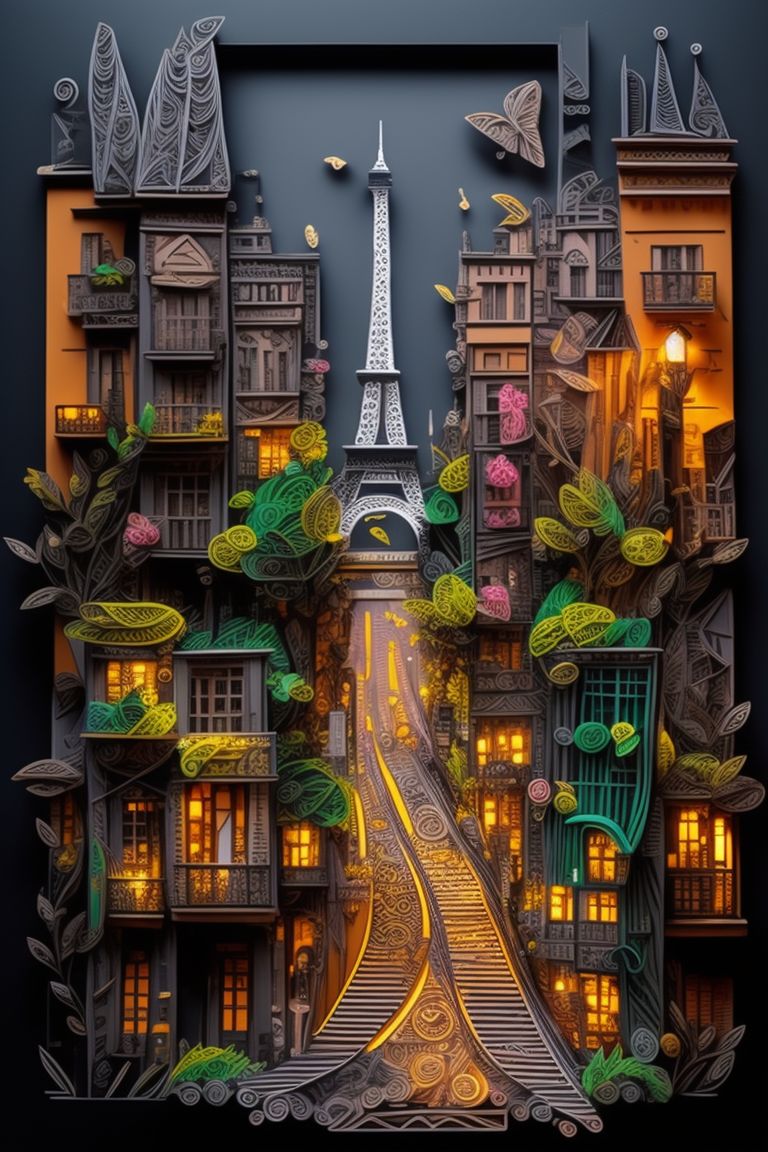 Fedoraxsa: 2d isometric paris street