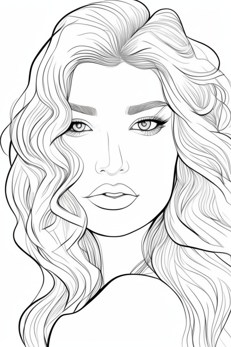 Mix Race Girl Sketch