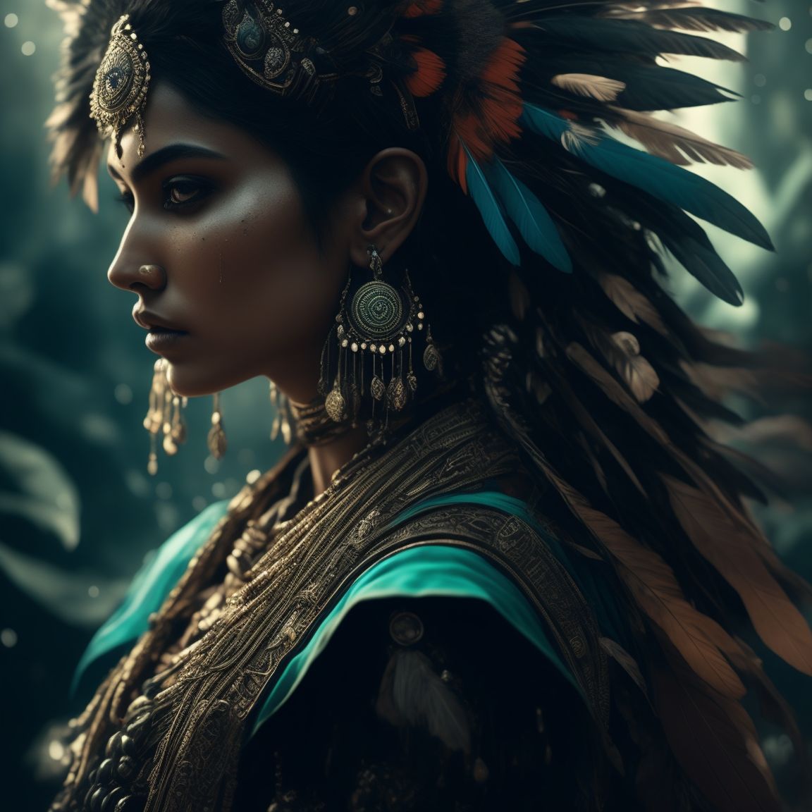 Aztec Indian Lady