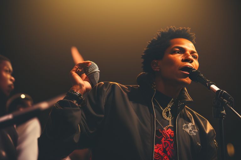 meek-crane751: Lightskin male holding a microphone