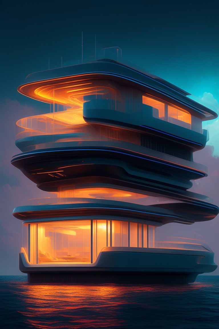 Max_Turbo: the billionaire's floating house on the ocean