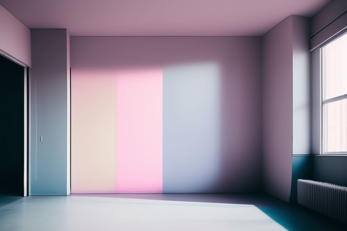 drafty-shrew643: A liminal space, empty room, pastel colors