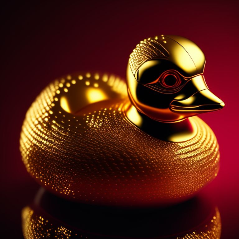 pure-sardine780: Golden rubber duck, terminator, red laser eyes