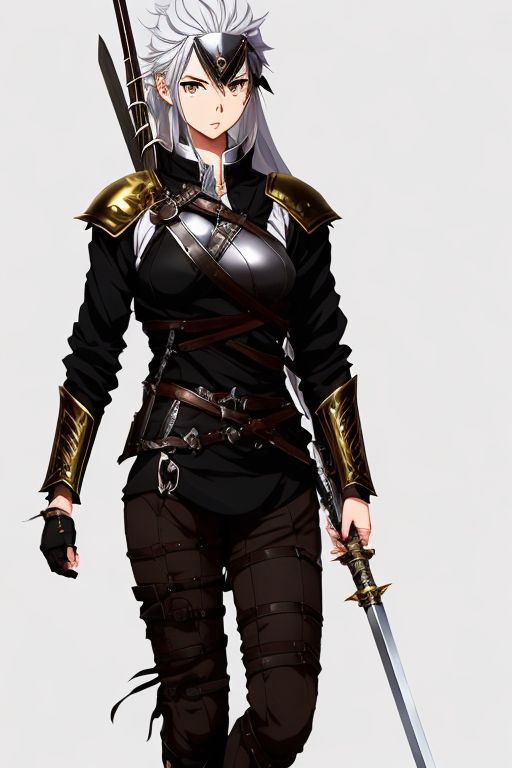 Anime Girl With Silver Eyes