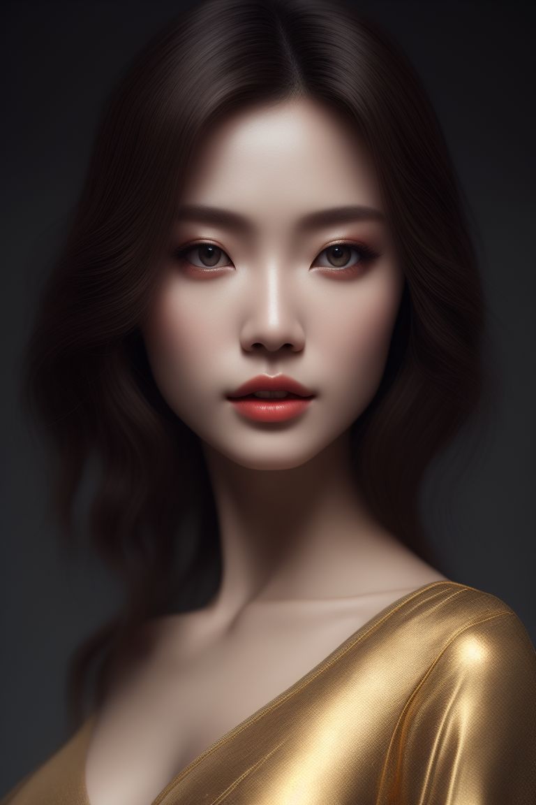 clam-shell857: Portrait, Full body, young woman, oval face, pale skin ...