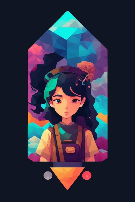 TiagoADM: A detailed illustration of adorable cute tan girl🥺😊,black ...