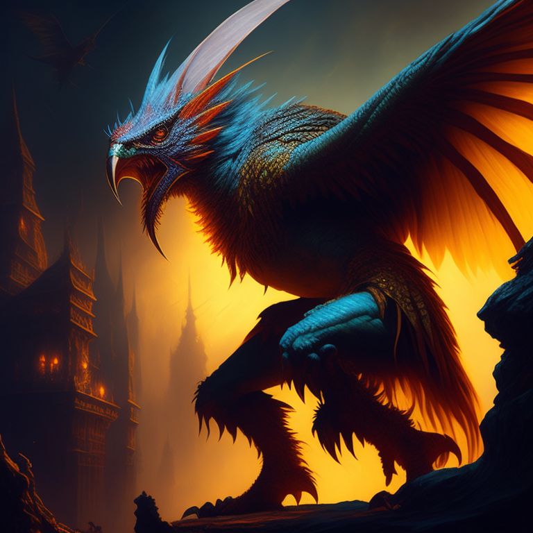 mushy-loris334: the bizarre bird man dramatic lighting, octane render