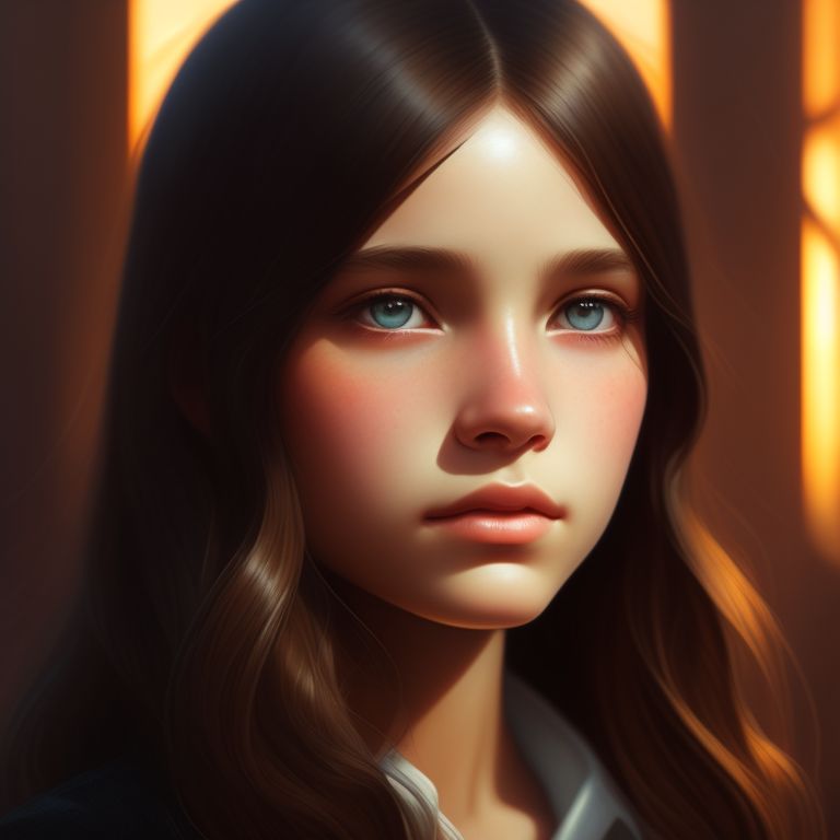 daring-pony682: middle school girl with long brown hair in middle part ...