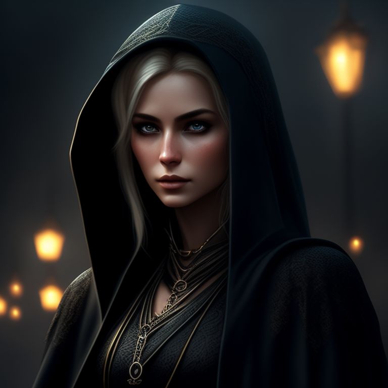 Cloaked Woman Art