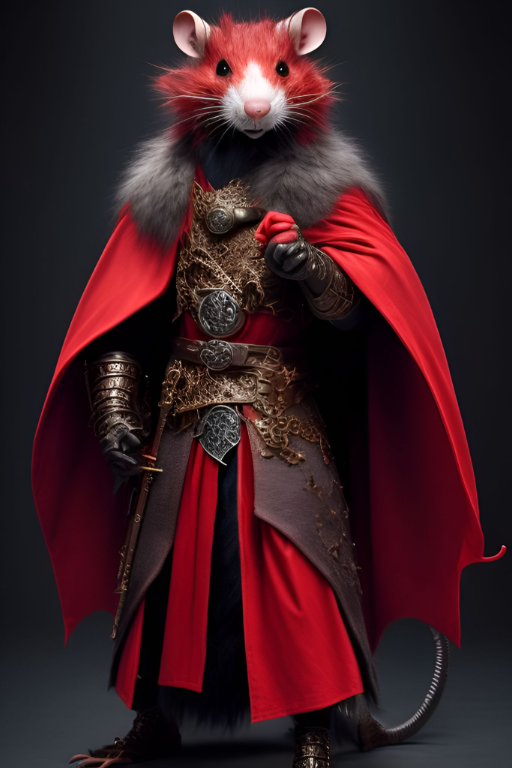 TonyStorm: The creature in focus is a red anthropomorphic rat that ...