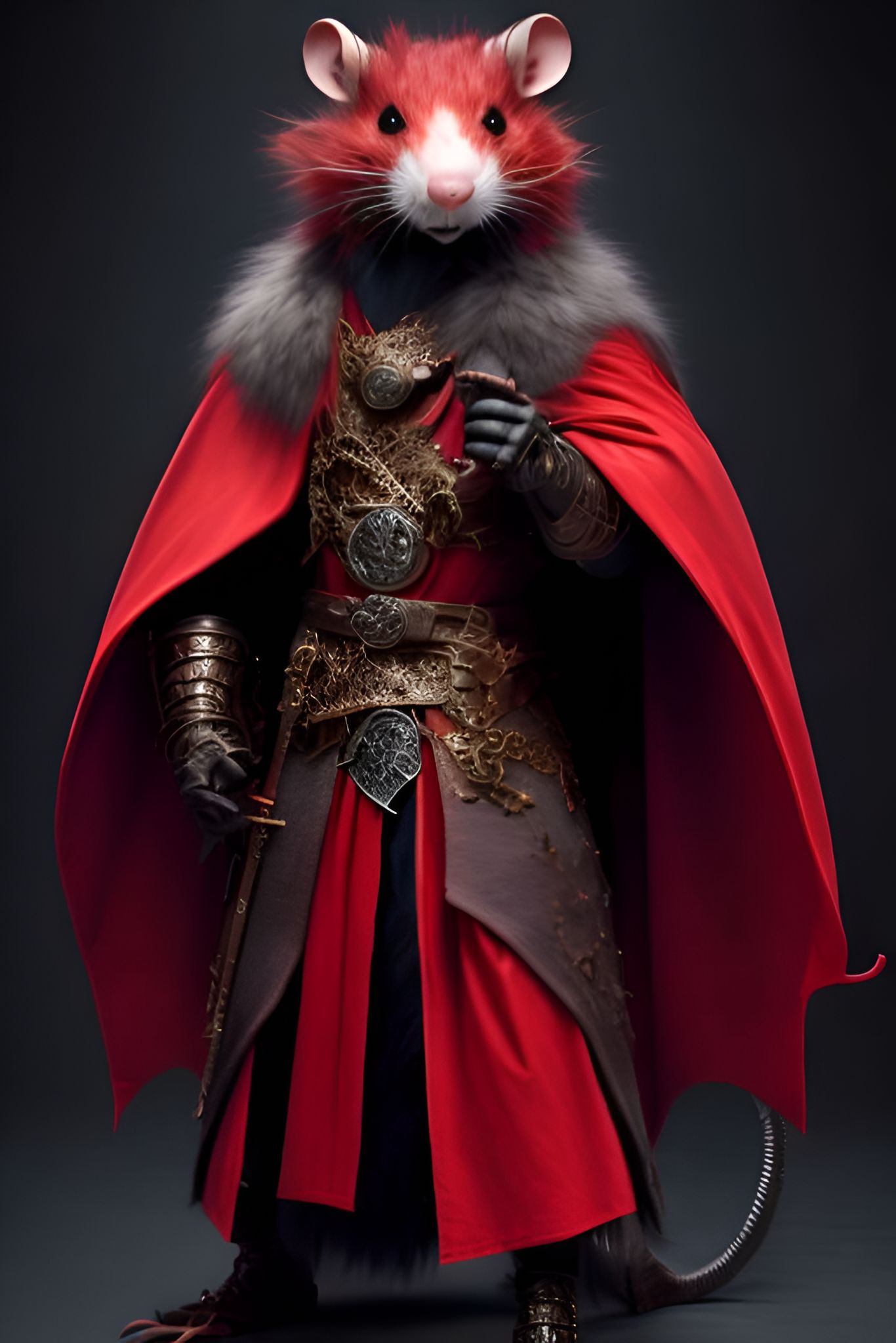 TonyStorm: The creature in focus is a red anthropomorphic rat that ...