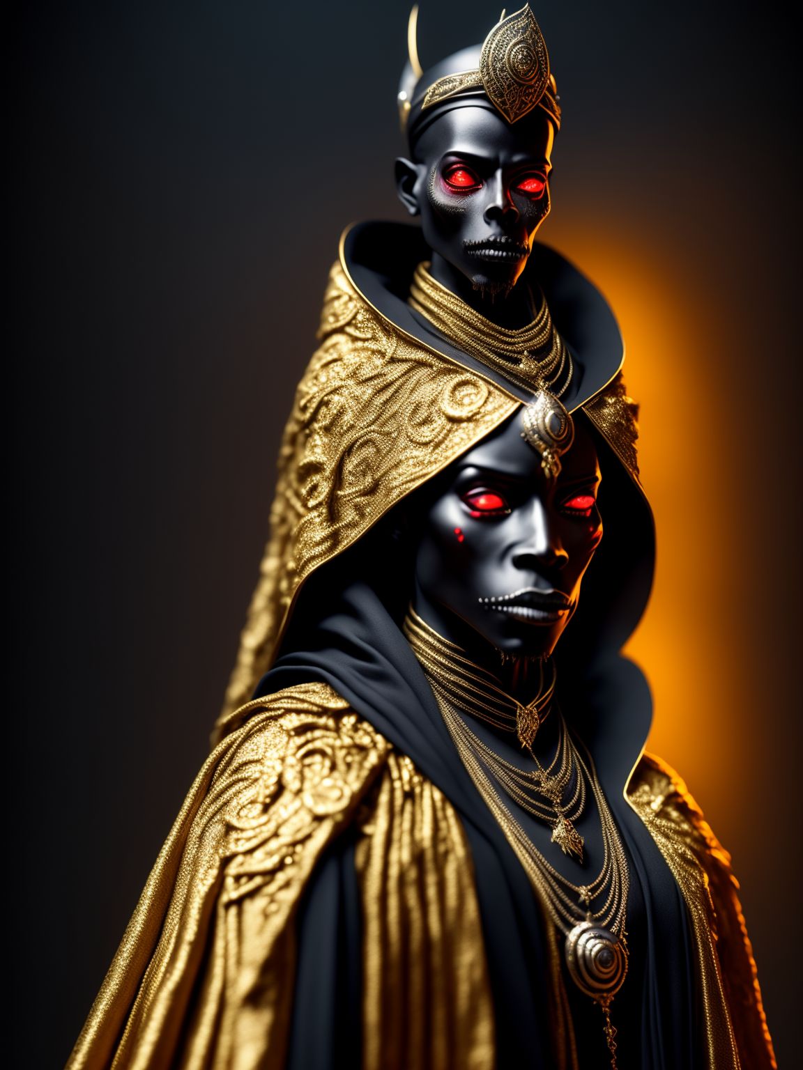 amusing-jay718: a magician Voodoo zombie in golden clothes, from Togo ...